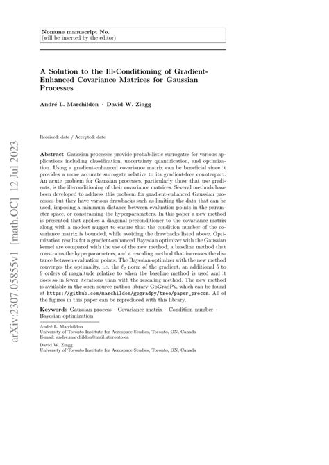 Pdf A Solution To The Ill Conditioning Of Gradient Enhanced