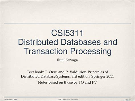 Ppt Csi5311 Distributed Databases And Transaction Processing Powerpoint Presentation Id1569315