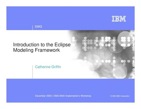 Pdf Introduction To The Eclipse Modeling Framework Omg