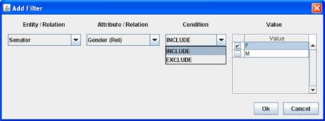 Topic Add Filter Dialog