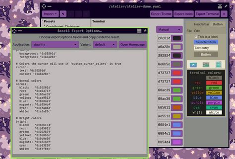 How To Import And Export Base16 Themes In Themix Oomox Themix Projectthemix Gui Github Wiki