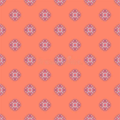Pattern With Decorative Symmetric Ornament Stock Vector Illustration Of Ornament Floral 61028142