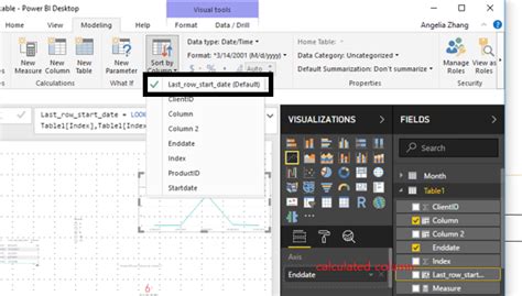 solved sort chart based on hidden column microsoft fabric community