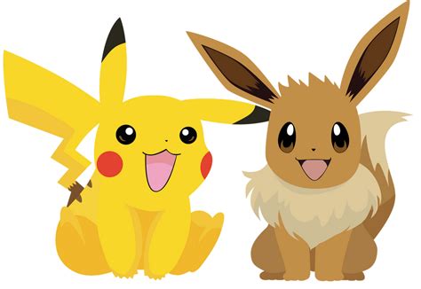 Pikachu And Eevee Pokemon Vector Art By Firedragonmatty On Deviantart