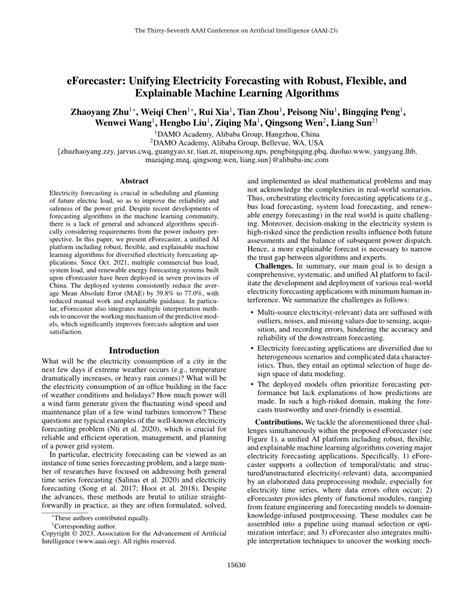 pdf eforecaster unifying electricity forecasting with robust