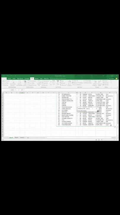 Tutorial Advance Filter Excel Shorts Excel Tutorialexcel Exceltips Exceltutorial