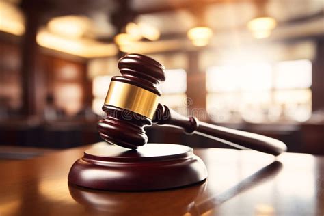 Close Up of Judge Gravel in Court Room Stock Illustration - Illustration of hammer, justice ...