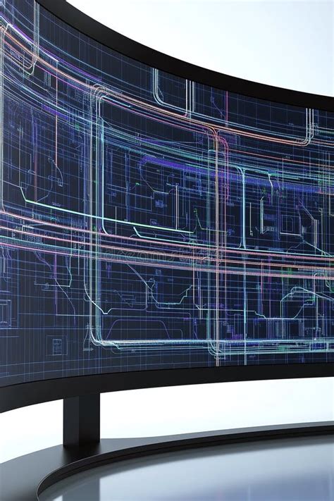 Cad Schematic Of A Power Grid Infrastructure Project Displayed On A