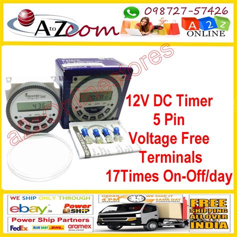 12V DC Digital Timer Multipurpose Programmable With LCD Voltage Free Terminals At Best Prices