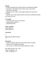 Haskell Basics Discussion Pdf Haskell Functional Programming Which Is Based On Mathematical