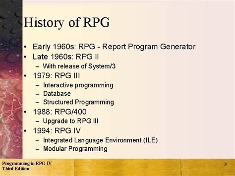 Introduction To Programming And Rpg Chapter 1 Presentation