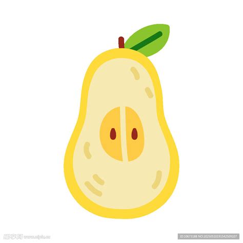 卡通切开的梨子形象设计图 图片素材 其他 设计图库 昵图网