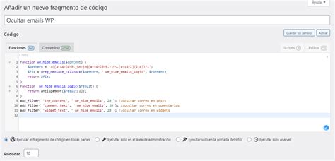 Cómo ocultar la dirección de email en WordPress Webempresa