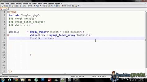 Php Dersleri 65 Php Ile Mysql Veri Tabanındaki Bütün Verileri