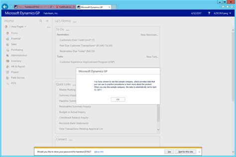 Hands On With Microsoft Dynamics Gp 2016 R2 Test Web Client Azurecurve