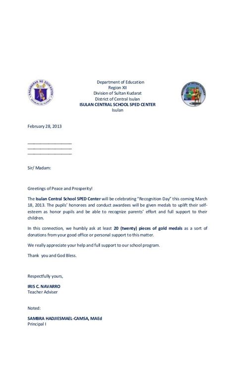 Invitation Letter For Intramurals Pnaebook