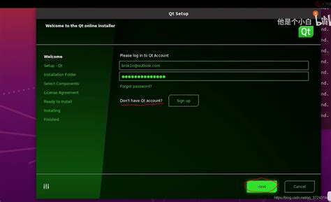 Linux Ubuntu安装qtcreater，配置qt环境到可运行qt项目qt Unified Linux X64 460