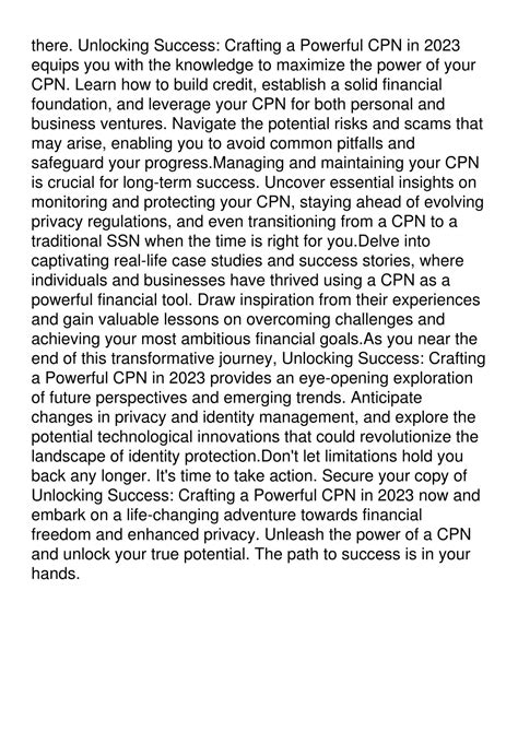Ppt Pdf Read Unlocking Success Crafting A Powerful Cpn In 2023 Your Comprehensive Guide