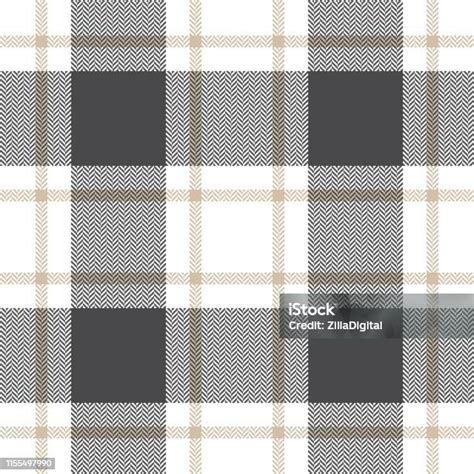 격자 무늬 패턴 원활한 벡터 그래픽입니다 그레이 베이 지 화이트 색상의 타탄 체크 패턴의 모던 한 텍 스타일 디자인 헤링 본 픽셀 텍스처 0명에 대한 스톡 벡터 아트 및