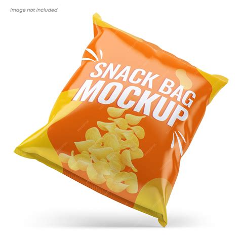 감자 칩 포장 백 모형을위한 스낵 파우치 모형 프리미엄 Psd 파일