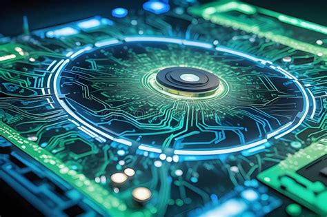 Intricate Central Processing Unit On Circuit Board Stock Illustration Illustration Of