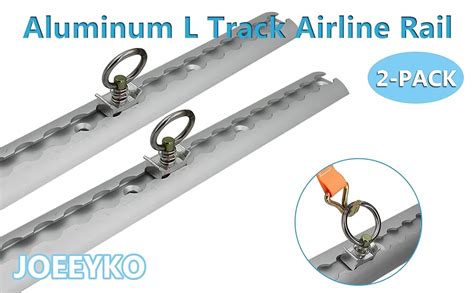 Joeeyko 2 Pack 328ft Aluminum L Track Airline Rail Heavy Duty L Track