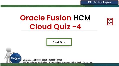 Oracle Fusion Cloud Hcm Quiz 4 Interview Questions Preparation Support Clear