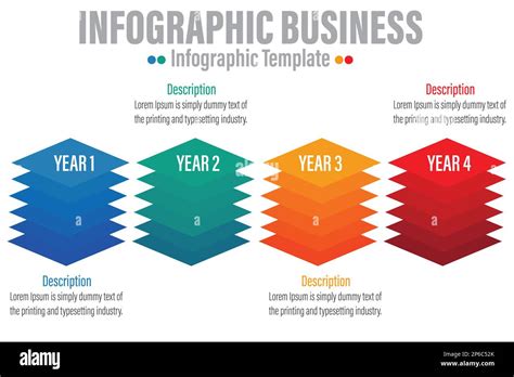 6project 6months 6yearmodern Timeline Diagram With Progress Circle Presentation Vector