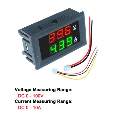 056 Led 디지털 전압계 전류계 Dc 100v 10a 전류 전압 측정기 Usb 충전기 의사 자동차 오토바이 볼트 앰프