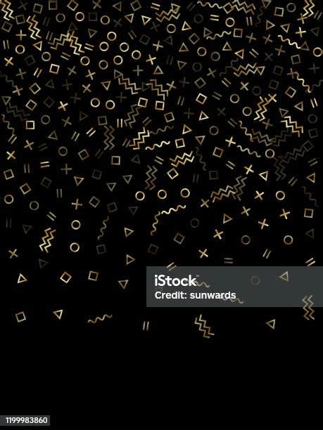 삼각형 원 사각형 모양 쉐브론 물결 선의 기하학적 색종이 벡터 배경입니다 기하 도형에 대한 스톡 벡터 아트 및 기타 이미지 기하 도형 날기 떨어짐 Istock