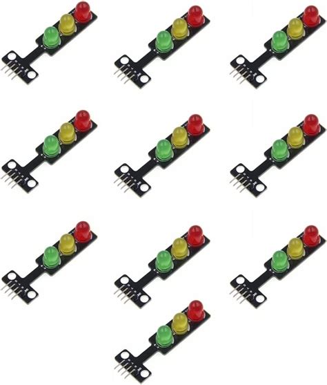 treedix 10pcs mini traffic light led module for arduino and raspberry