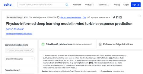 Physics Informed Deep Learning Model In Wind Turbine Response Prediction