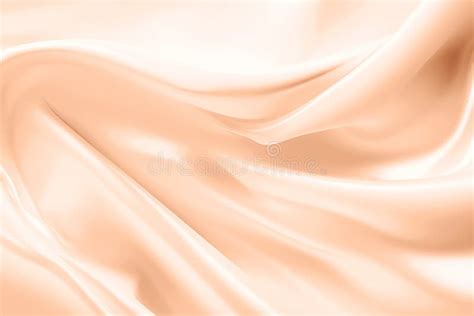 Abstract Peach Silk Fabric Texture Background Peach Fuzz Color Of The Year 2024 Stock Image