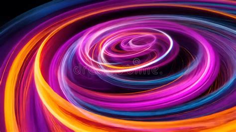 Colorful Swirling Neon Lights Abstract Art Futuristic And Dynamic Design Concept Stock Video
