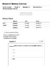 Module 8 Mastery Exercise2 Pdf Course Hero