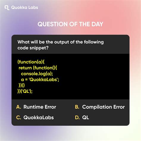 Quokka Labs On Linkedin Codequiz Quiz Css Html Frontenddev Tech