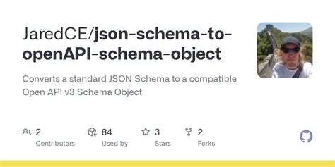 Github Jaredcejson Schema To Openapi Schema Object Converts A