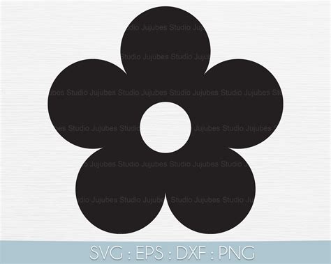 Hippy Daisy Svg Flower Silhouette Svg For Cricut Cut Files Etsy Australia