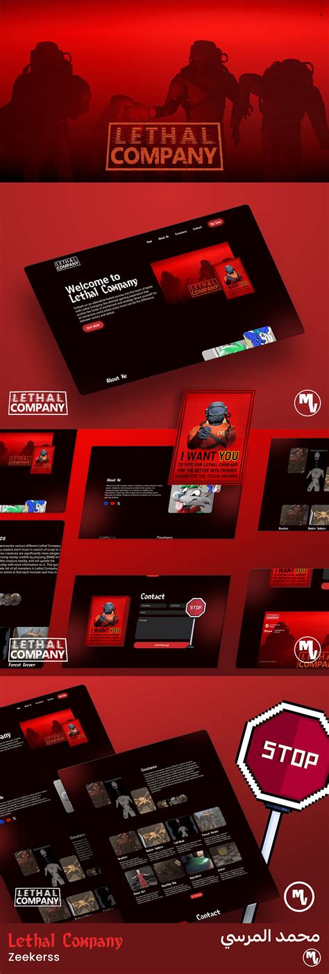 Lethal Company Ui Website Behance