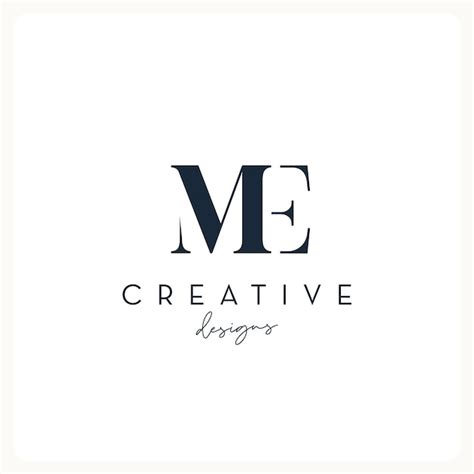 Monogram Me Logo Design Creative Letter Logo For Business And Company