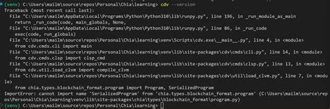 Importerror Cannot Import Name Serializedprogram From Chiatypes
