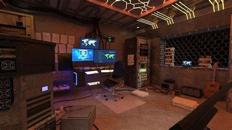 science fiction hacker server room 3d model cgtrader