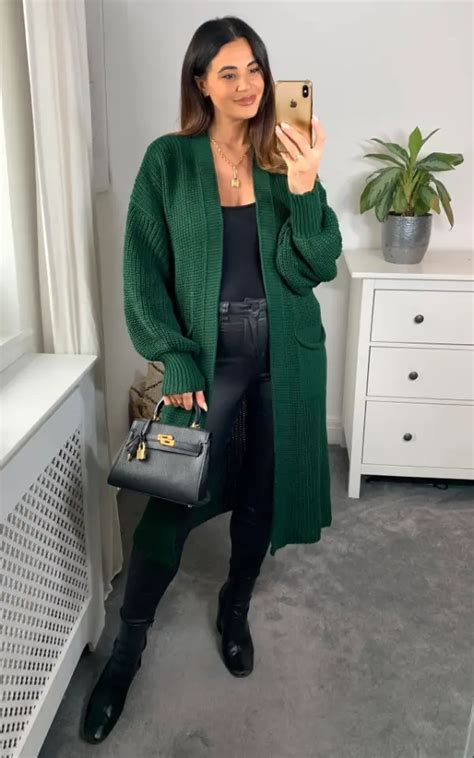 10 Green Cardigan Outfits Stylish Ways To Wear This Wardrobe Staple