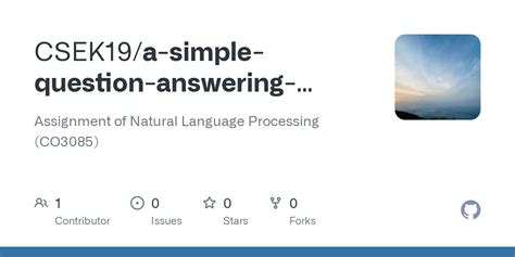 Github Csek19a Simple Question Answering System For Domestic Flights