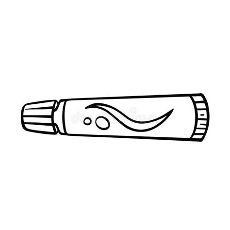 Closed Tube Of Cream Or Toothpaste Personal Hygiene Illustration