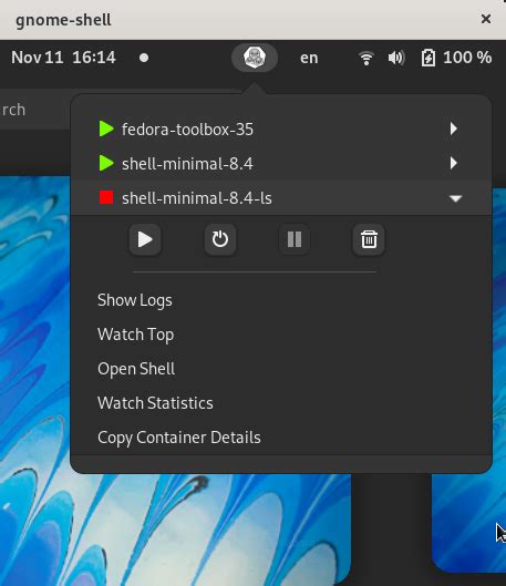 Review Containers Version Gnome Shell Extensions
