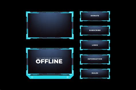 Live Streaming Overlay Template Vector Graphic By IftiDigital