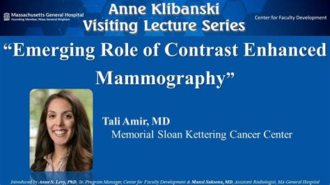 2023 Anne Klibanski Visiting Lecture Series 11 With Dr Tali Amir Youtube