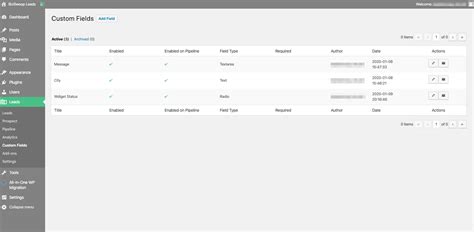 custom fields add on for leads crm bizswoop