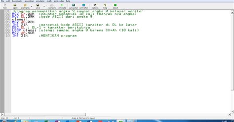 Dasar Elektronika Latihan 1 Bahasa Assembler